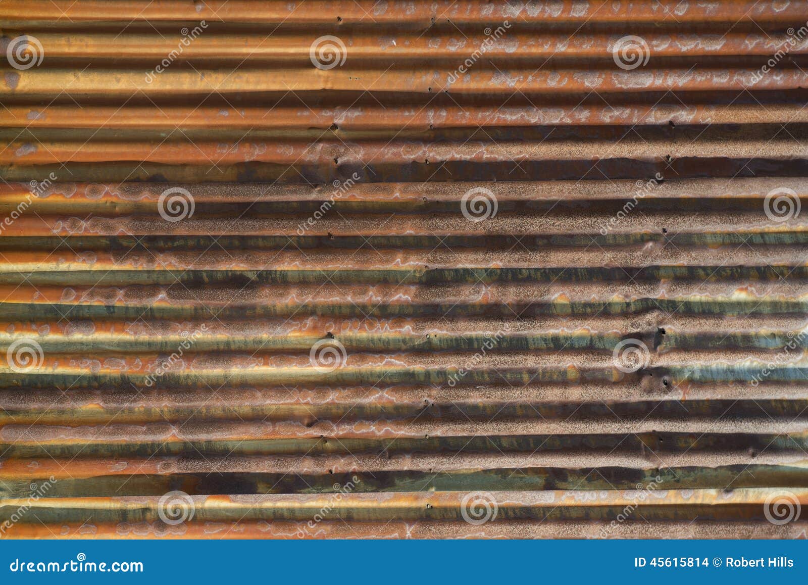 Old Rusty Corrugated Steel Wall with Strong Horizontal Lines Stock ...
