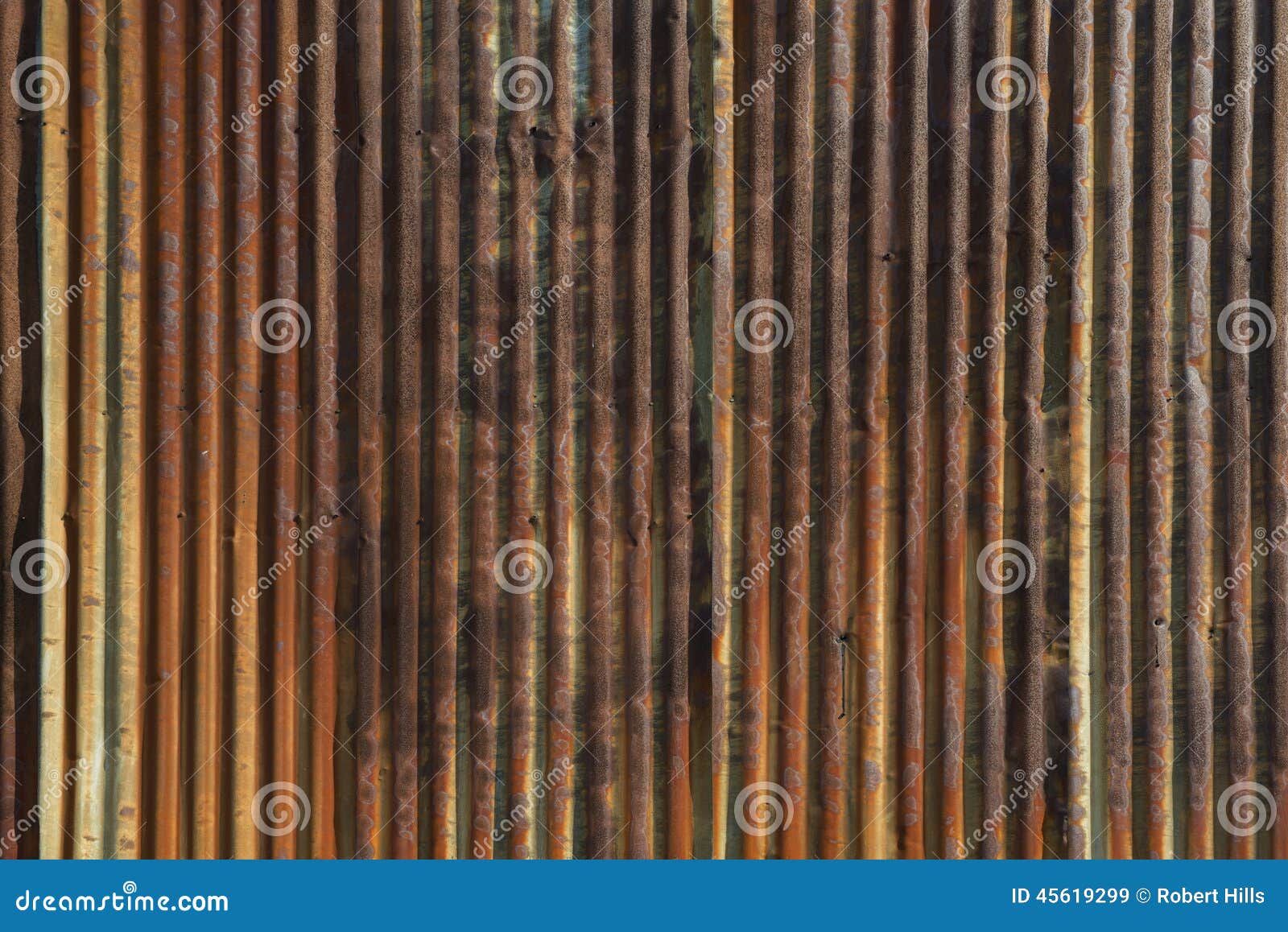 Old Rusty Corrugated Steel Wall with Strong Vertical Lines Stock Image ...