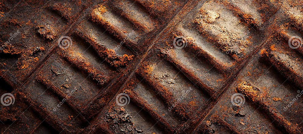 Old Rusty Cracked Iron Wall Texture Background Stock Illustration ...