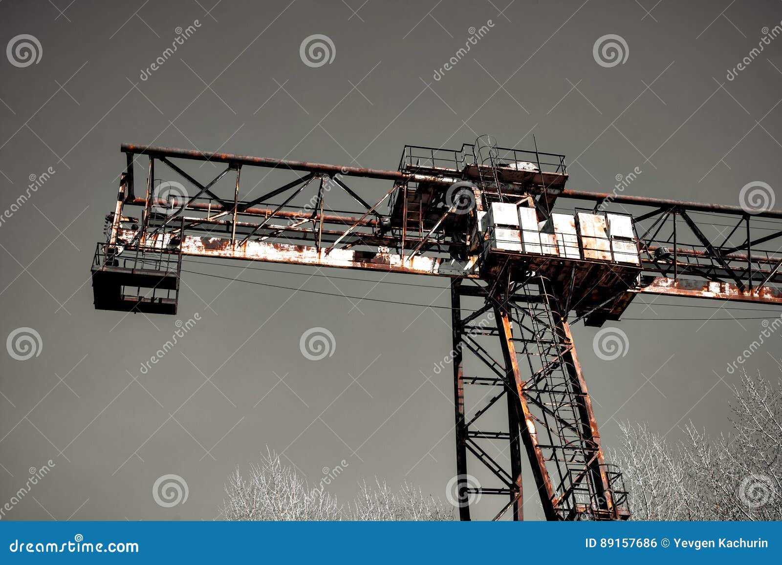 Old rusty crane stock photo. Image of heavy, factory - 89157686