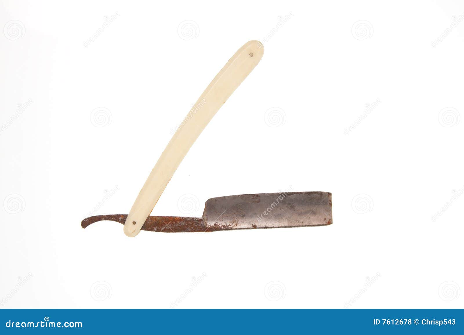 Old Rusty Cut Throat Razor stock photo. Image of nicked - 7612678