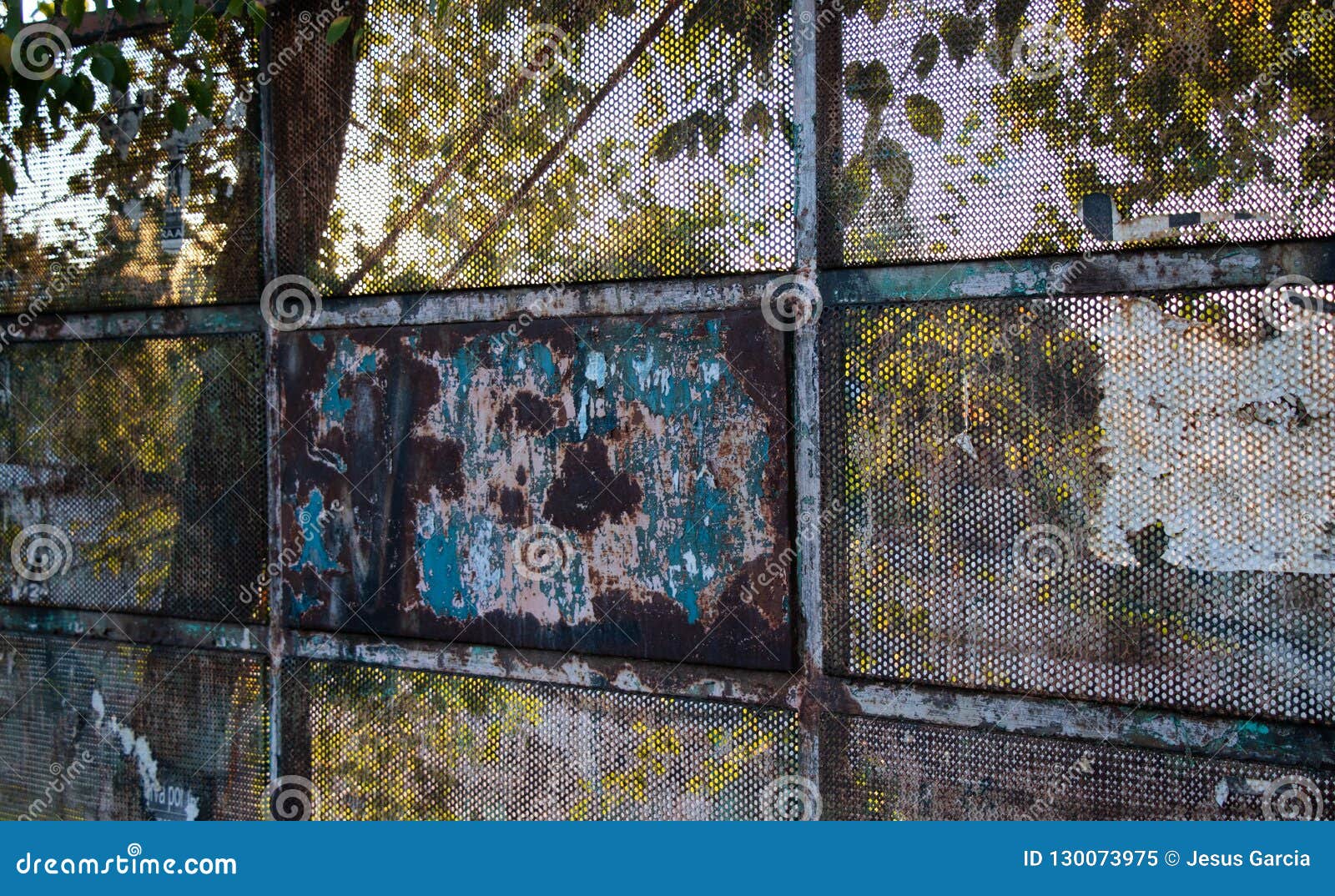Old, Rusty and Damaged Metal Gate Entrance Stock Image - Image of ...