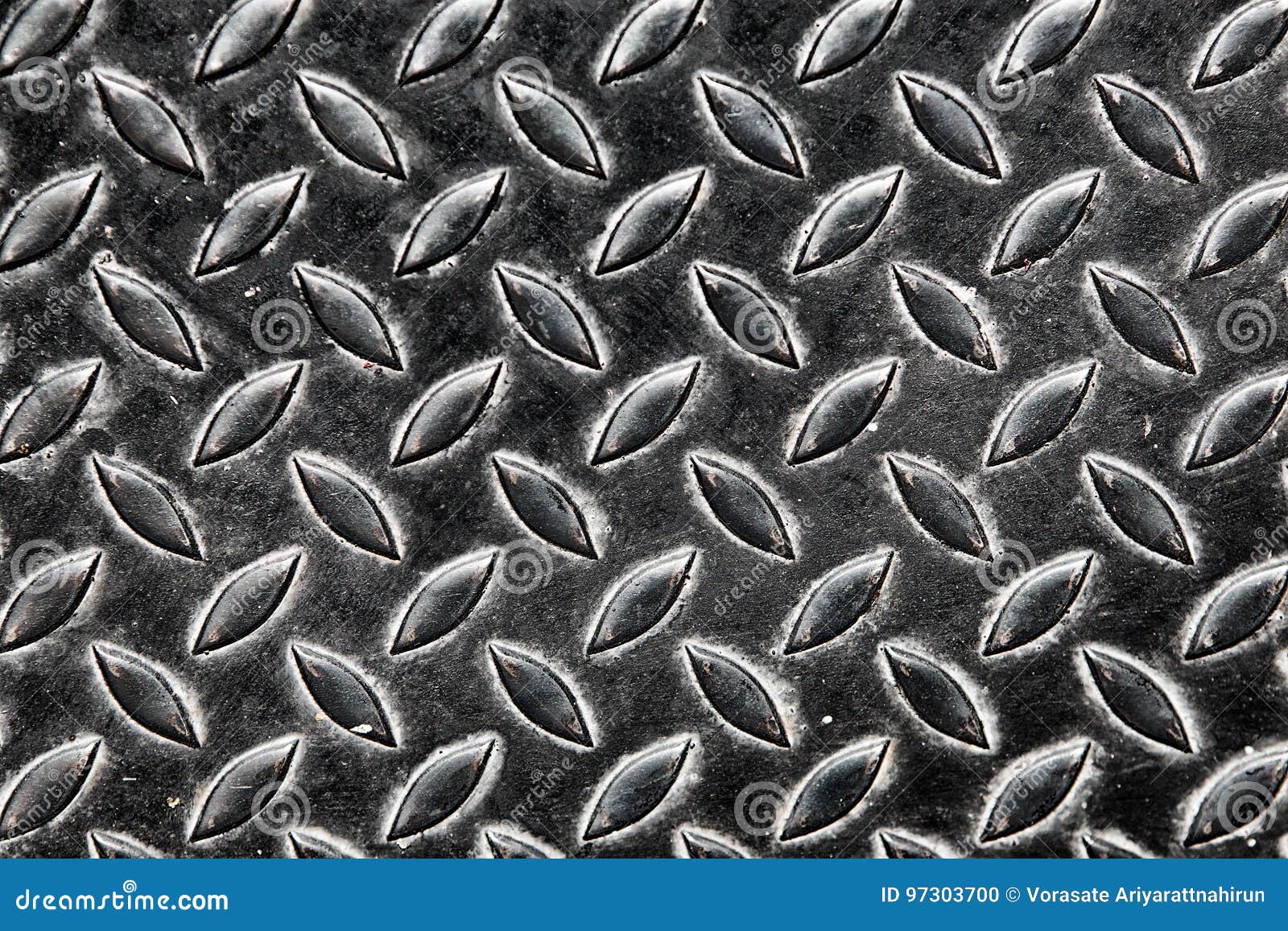 Old Rusty Diamond Metal Plate Texture Pattern Used As Abstract B Stock ...