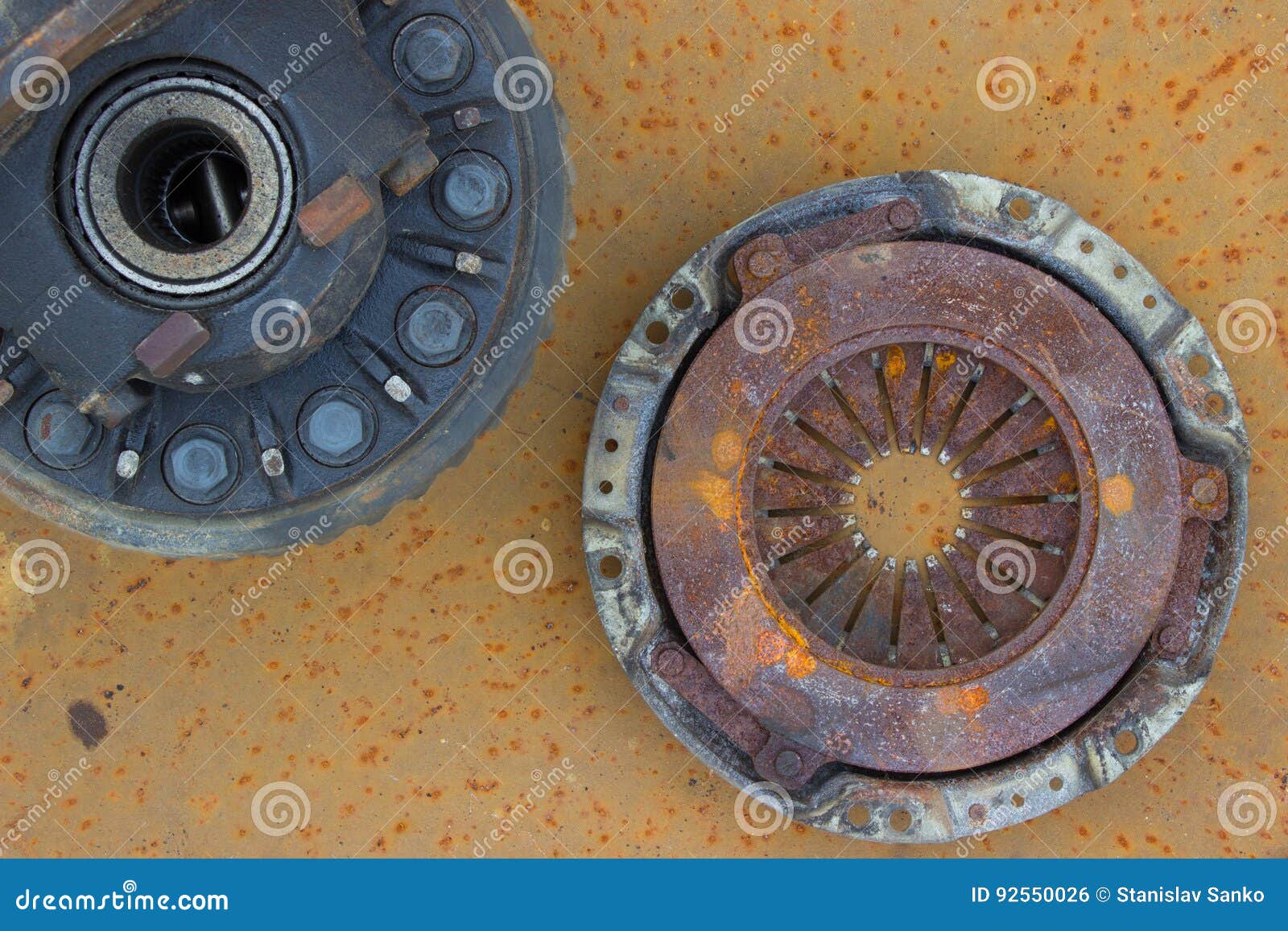 Old Rusty Differential Lying and Used Clutch Stock Photo - Image of ...