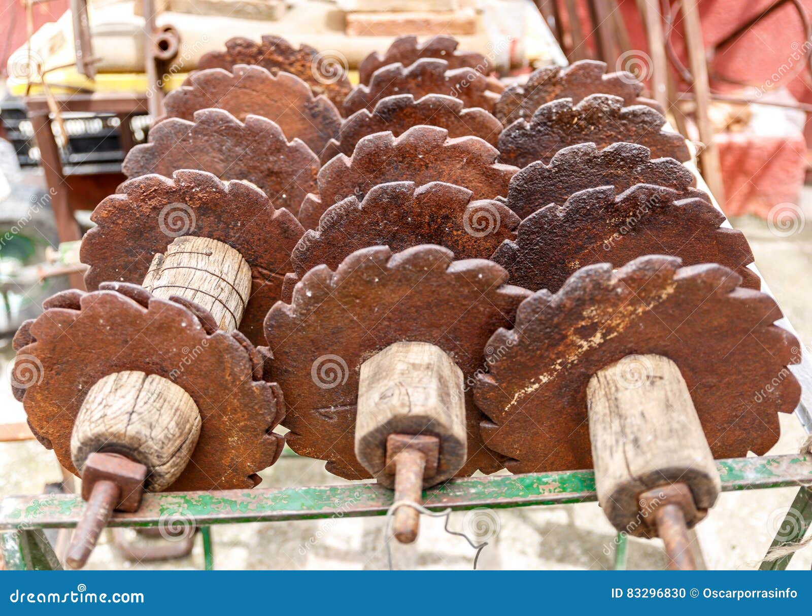 Old rusty disk plow stock photo. Image of hard, brassy - 83296830