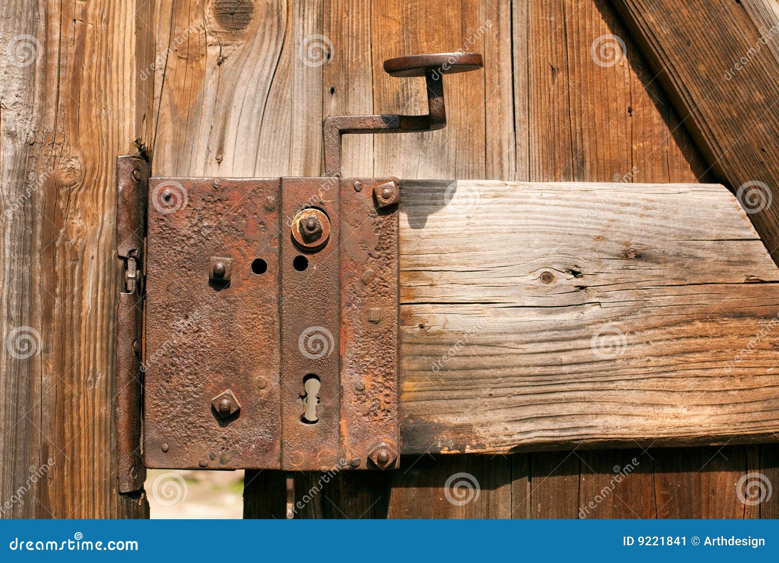 Old rusty door lock stock image. Image of doorknob, antique - 9221841