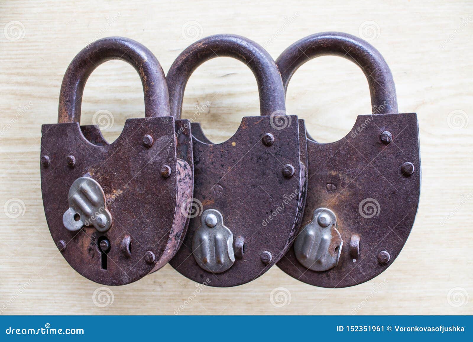 Old Rusty Door Locks with Keys Stock Image - Image of brown, texture ...