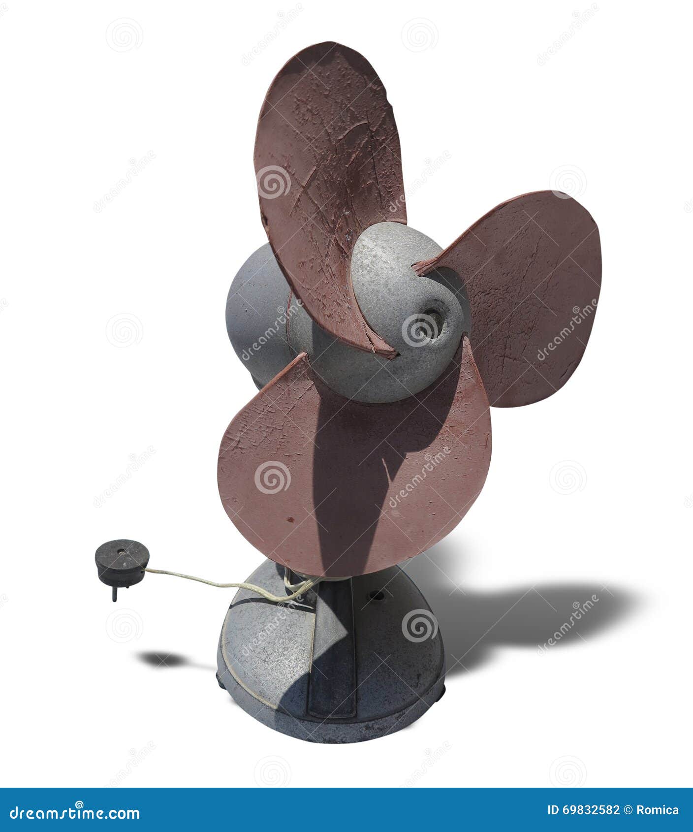 Old Rusty Electric Fan Isolated on White Background Stock Photo - Image ...