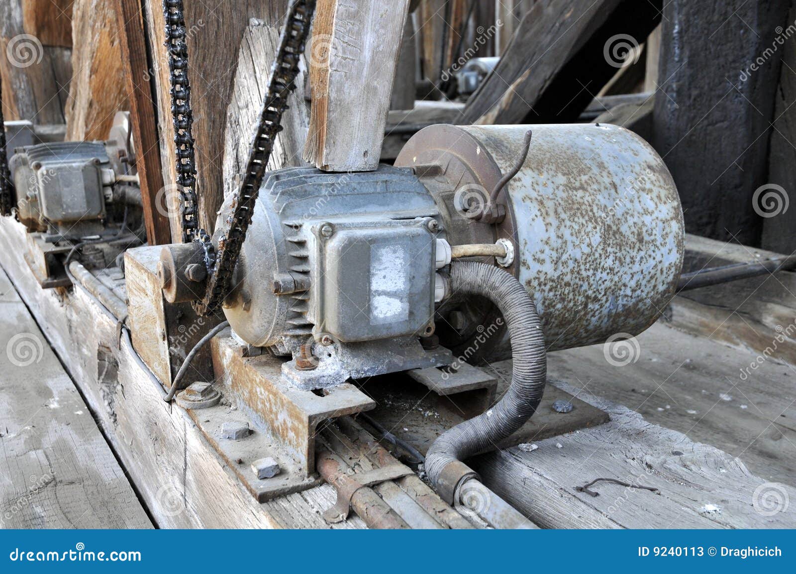 Old rusty electric motor stock image. Image of engine - 9240113