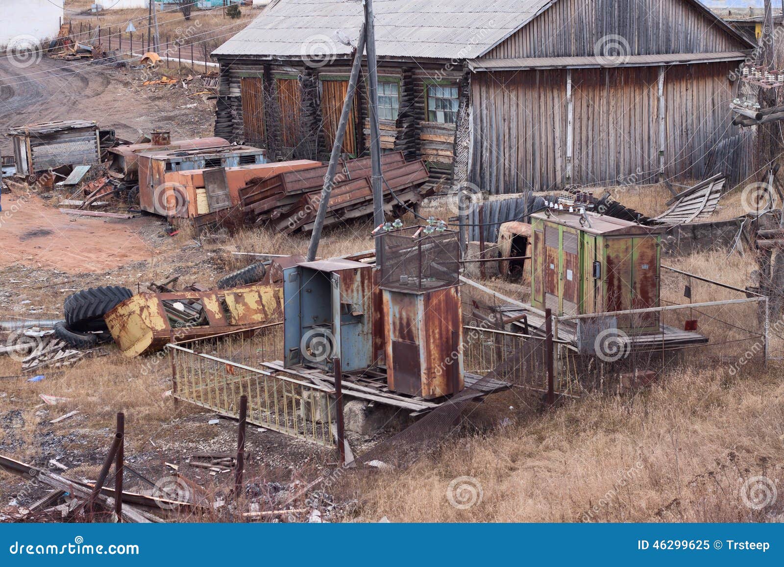 Old Rusty Electric Substation Stock Image | CartoonDealer.com #46299625