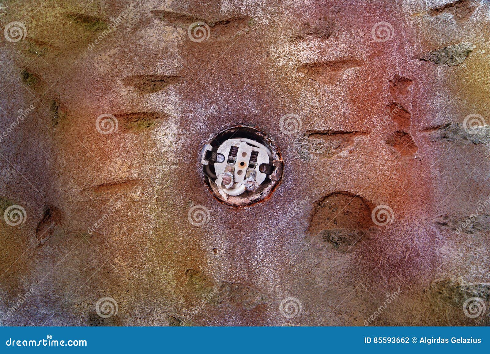Old Rusty Electrical Outlet Stock Photo - Image of equipment ...