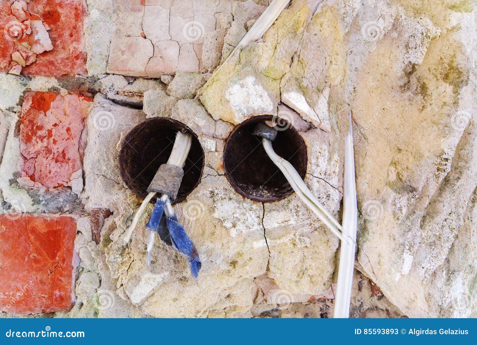Old Rusty Electrical Outlet Stock Image - Image of concept, electric ...