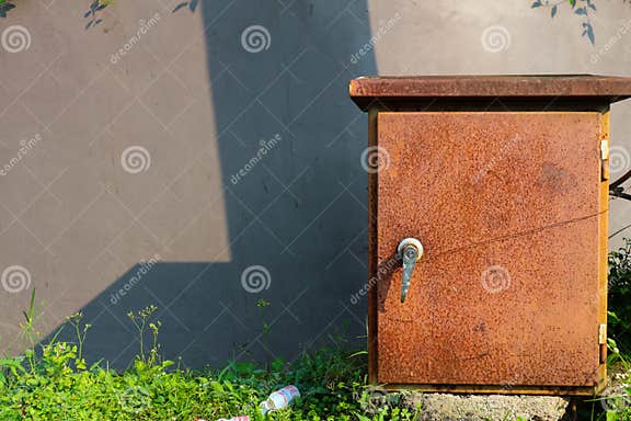 Old and Rusty Electrical Panel Box Stock Photo - Image of home ...
