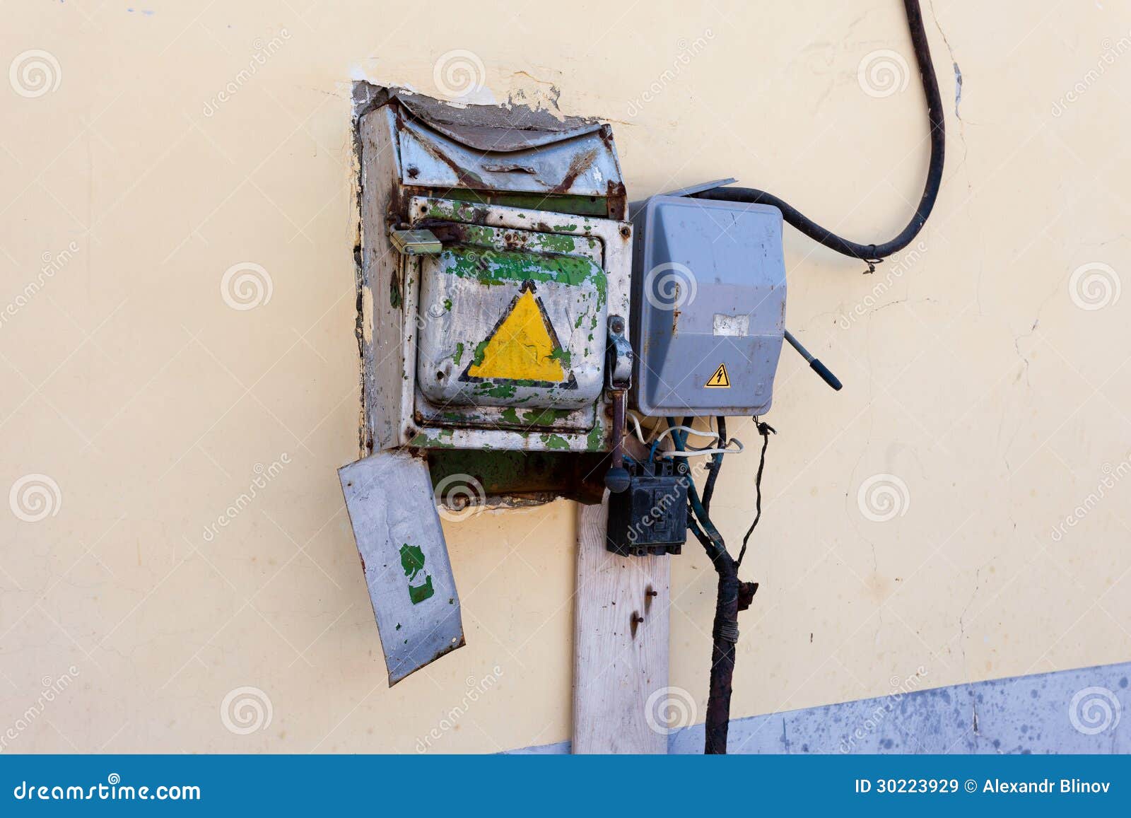 Old Rusty Electrical Switch Stock Image - Image of light, aged: 30223929