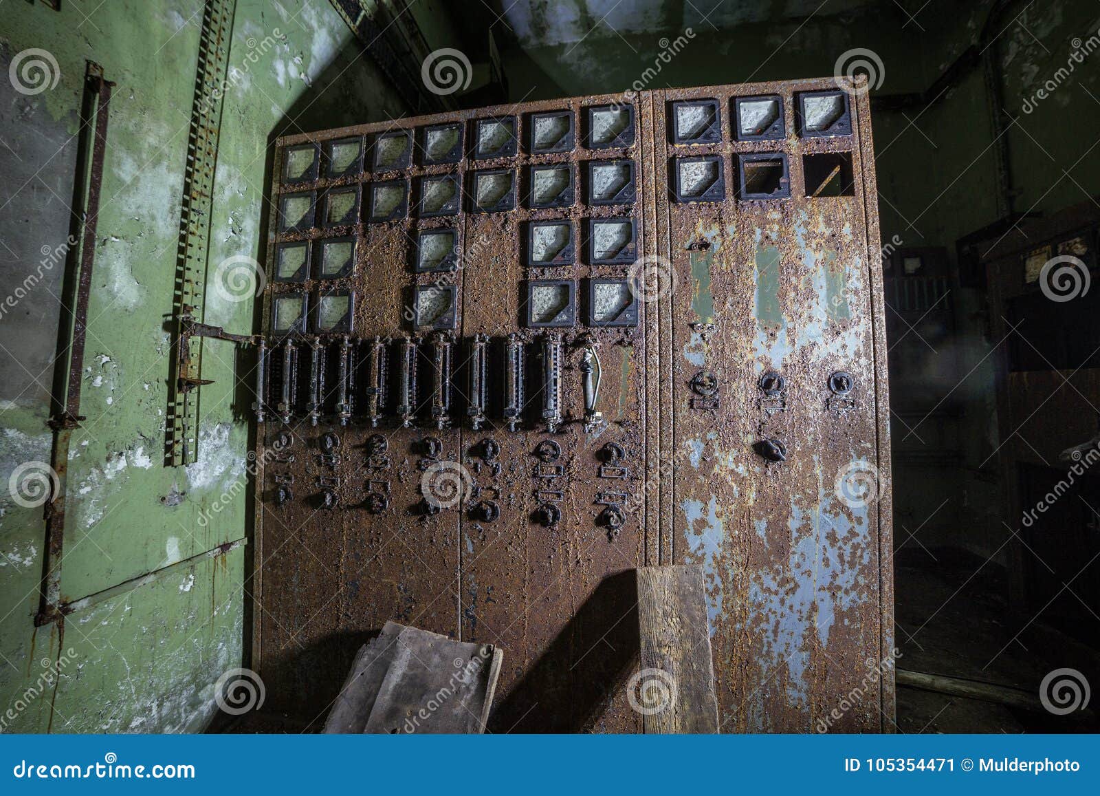 Old Rusty Electrical Switchboard in Abandoned Factory or Bunker Stock ...