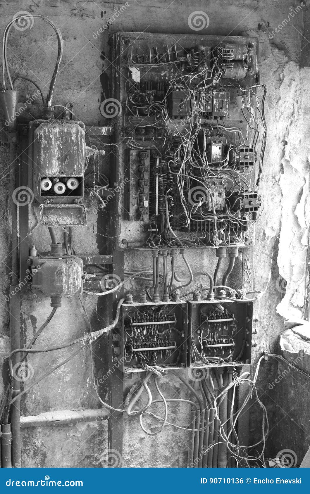 Old rusty eletrical box stock photo. Image of high, rusty - 90710136