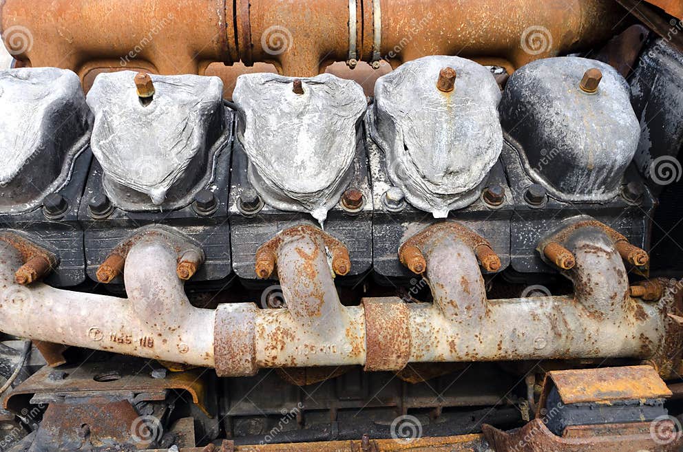 Old rusty engine stock image. Image of engine, scrap - 26835353