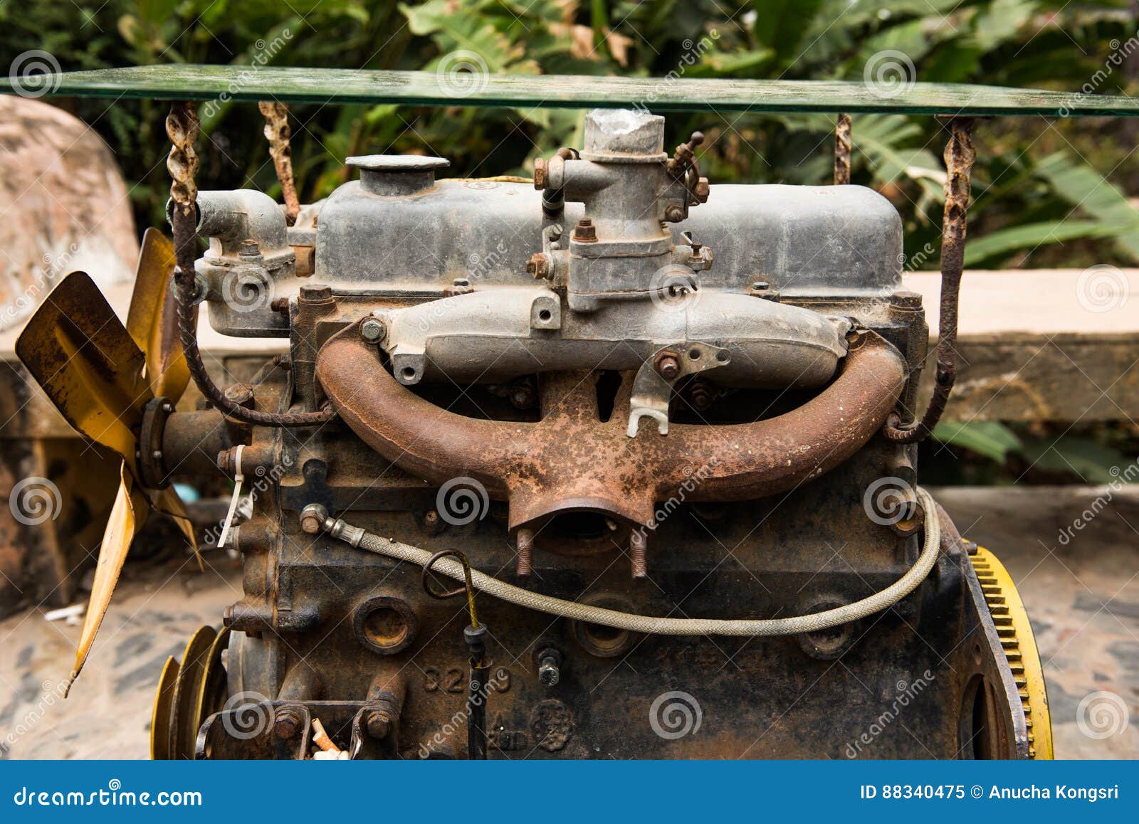Old and rusty engine. stock image. Image of mechanic - 88340475