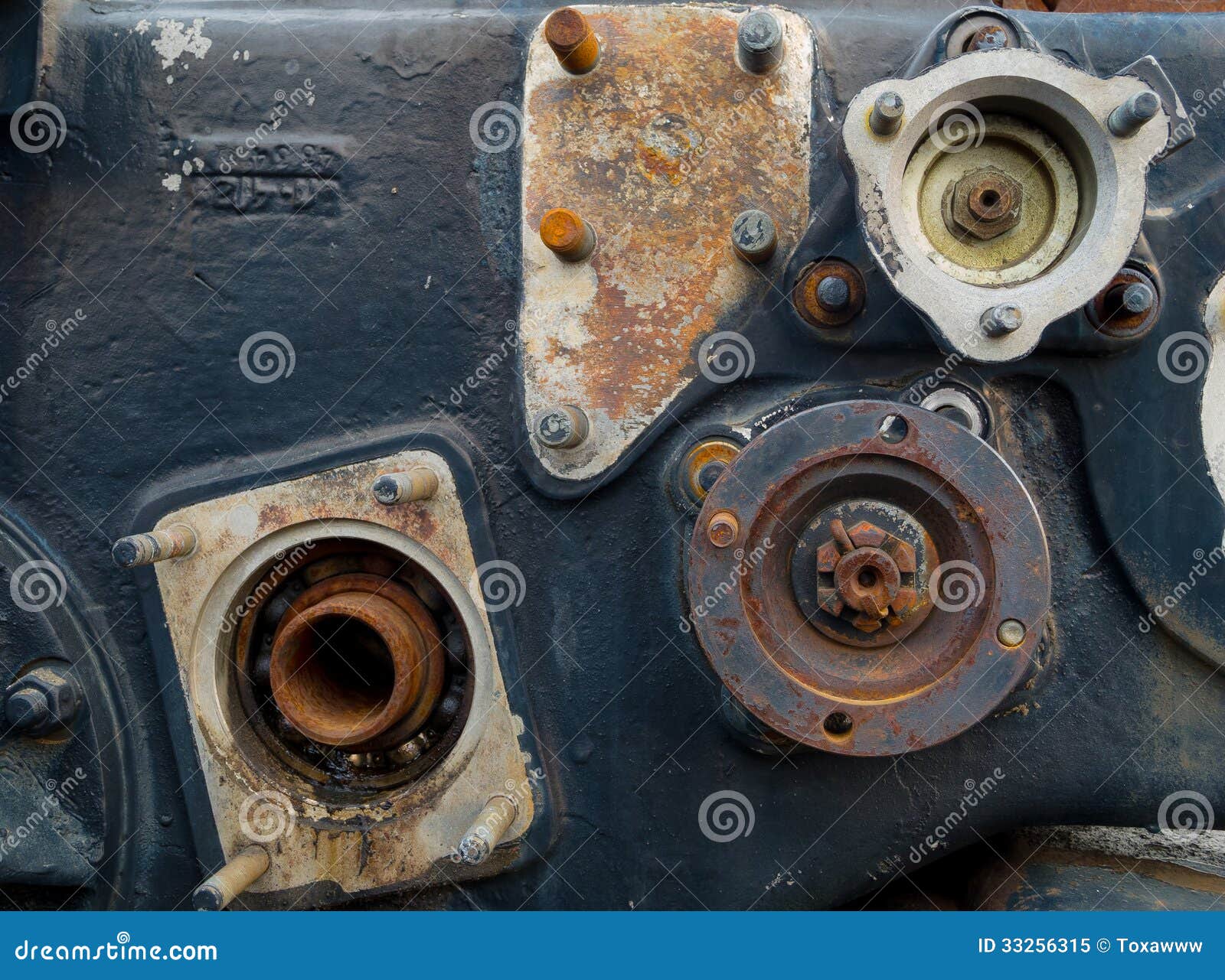 Old Rusty Car Engine Royalty-Free Stock Photography | CartoonDealer.com ...