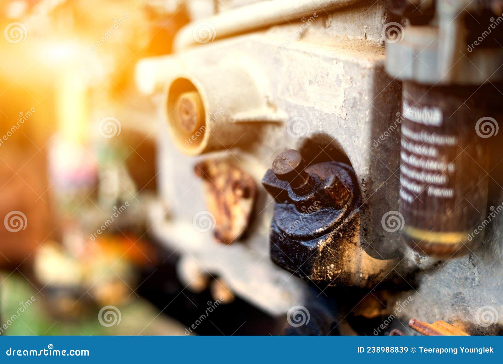 An Old Rusty Engine that Hasn T Been Used for a Long Time Stock Image ...