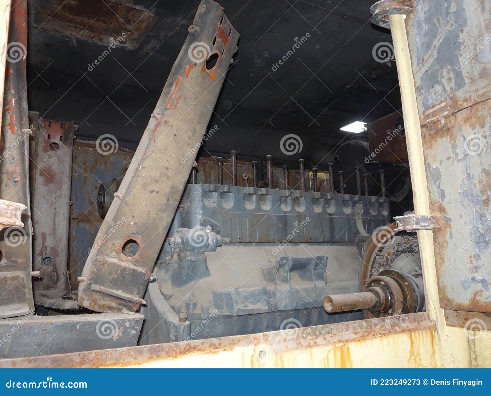Old Rusty Engine and Train Parts Stock Image - Image of generator ...