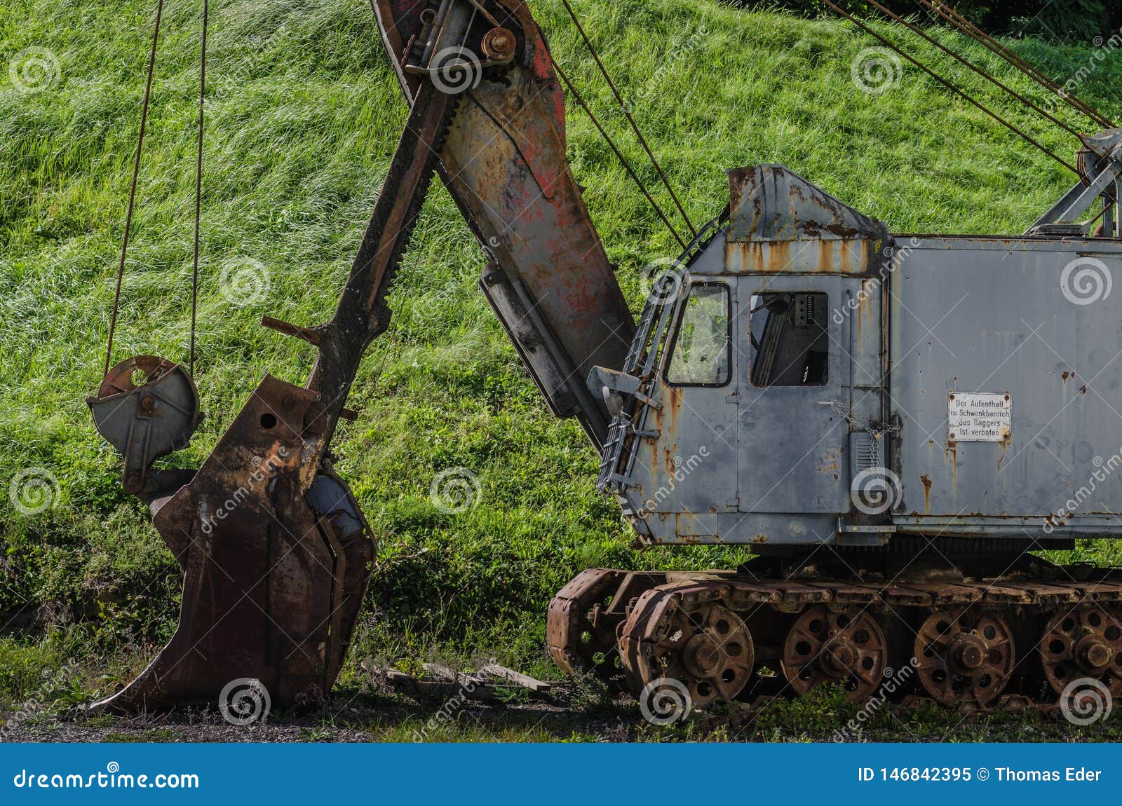 Old rusty excavator stock image. Image of classic, history - 146842395