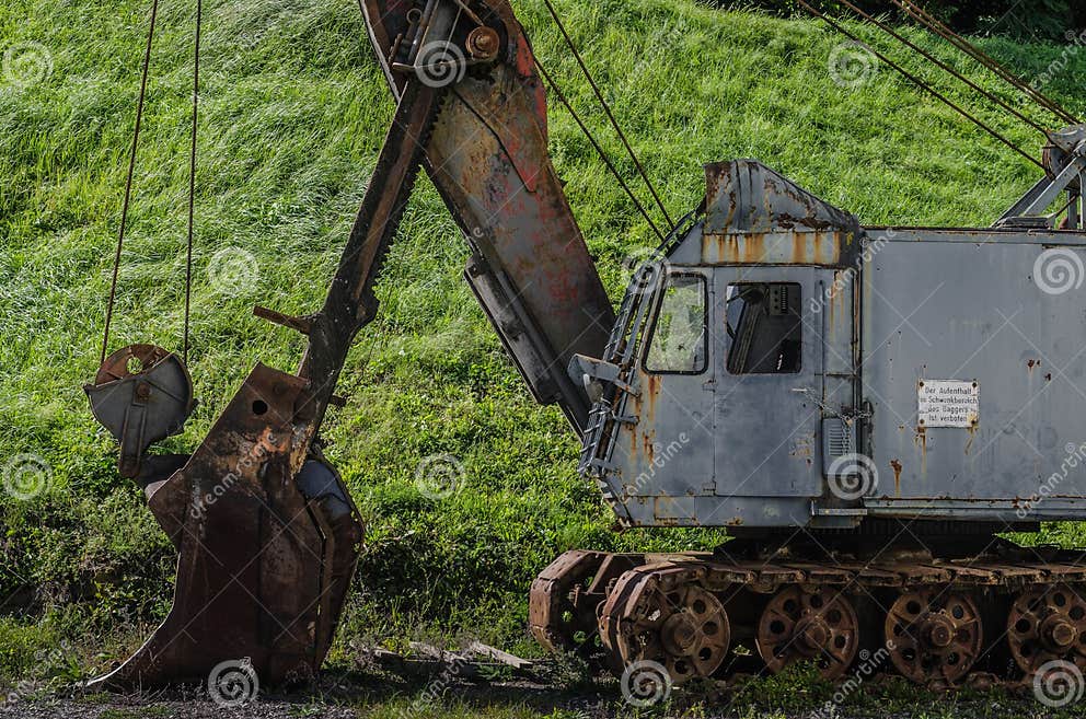 Old rusty excavator stock image. Image of classic, history - 146842395