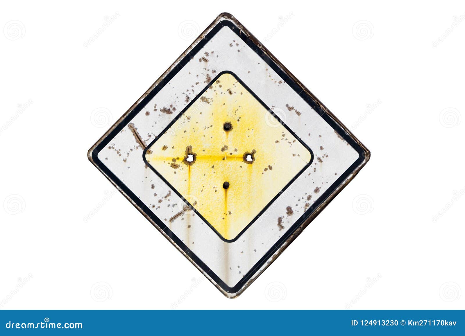 Old Faded Road Sign `No Entry` With Rusty Strip. Vector Illustration ...