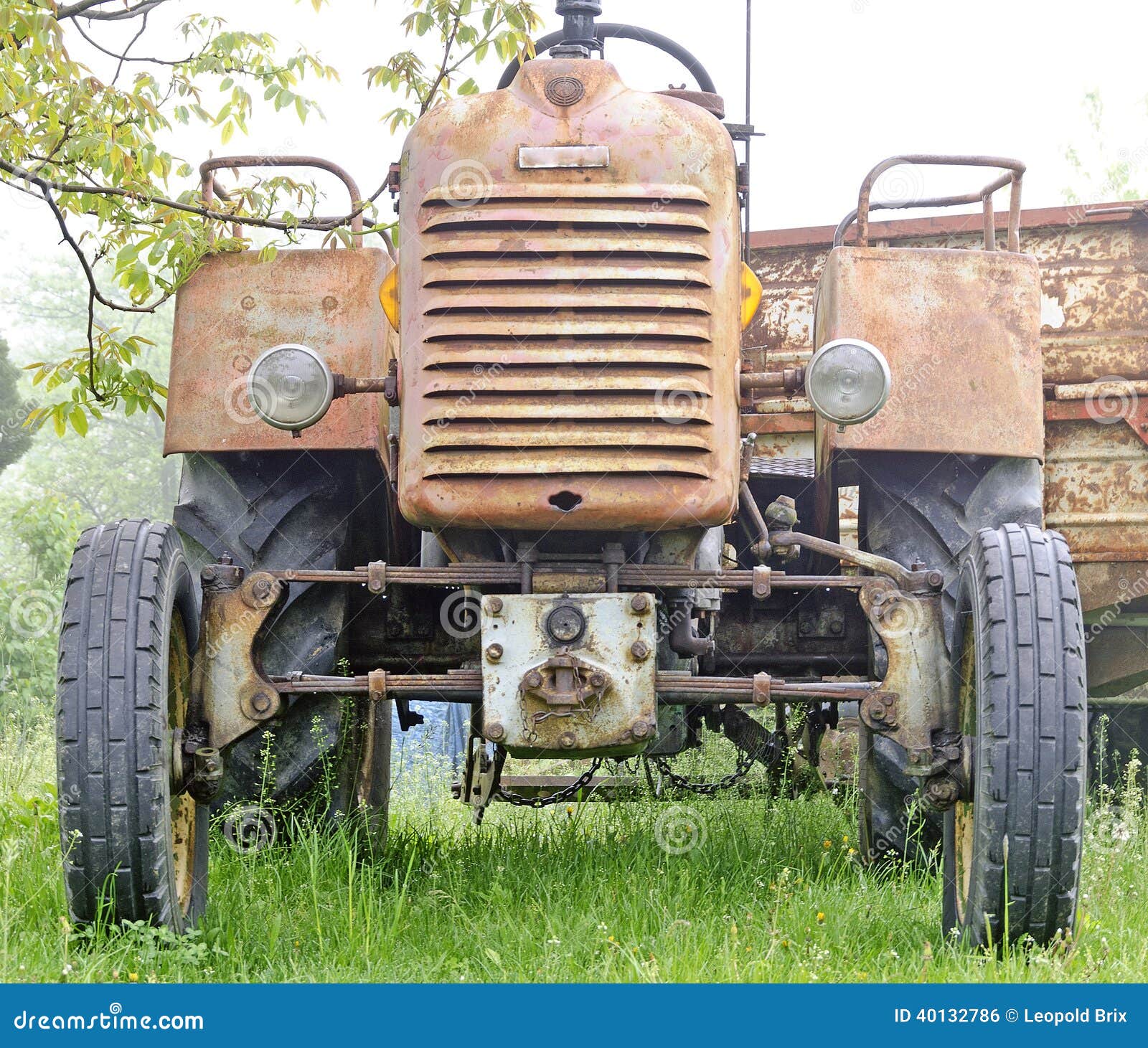 Old rusty farm tractor stock photo. Image of agricultural - 40132786