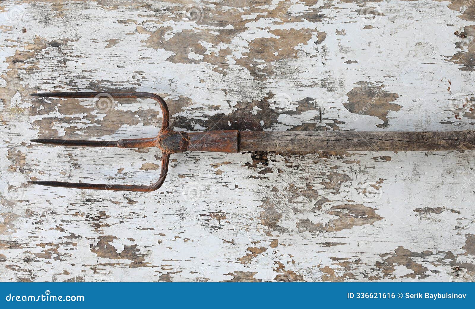 Old Rusty Farming Tools on Wooden Stock Photo - Image of steel, garden ...