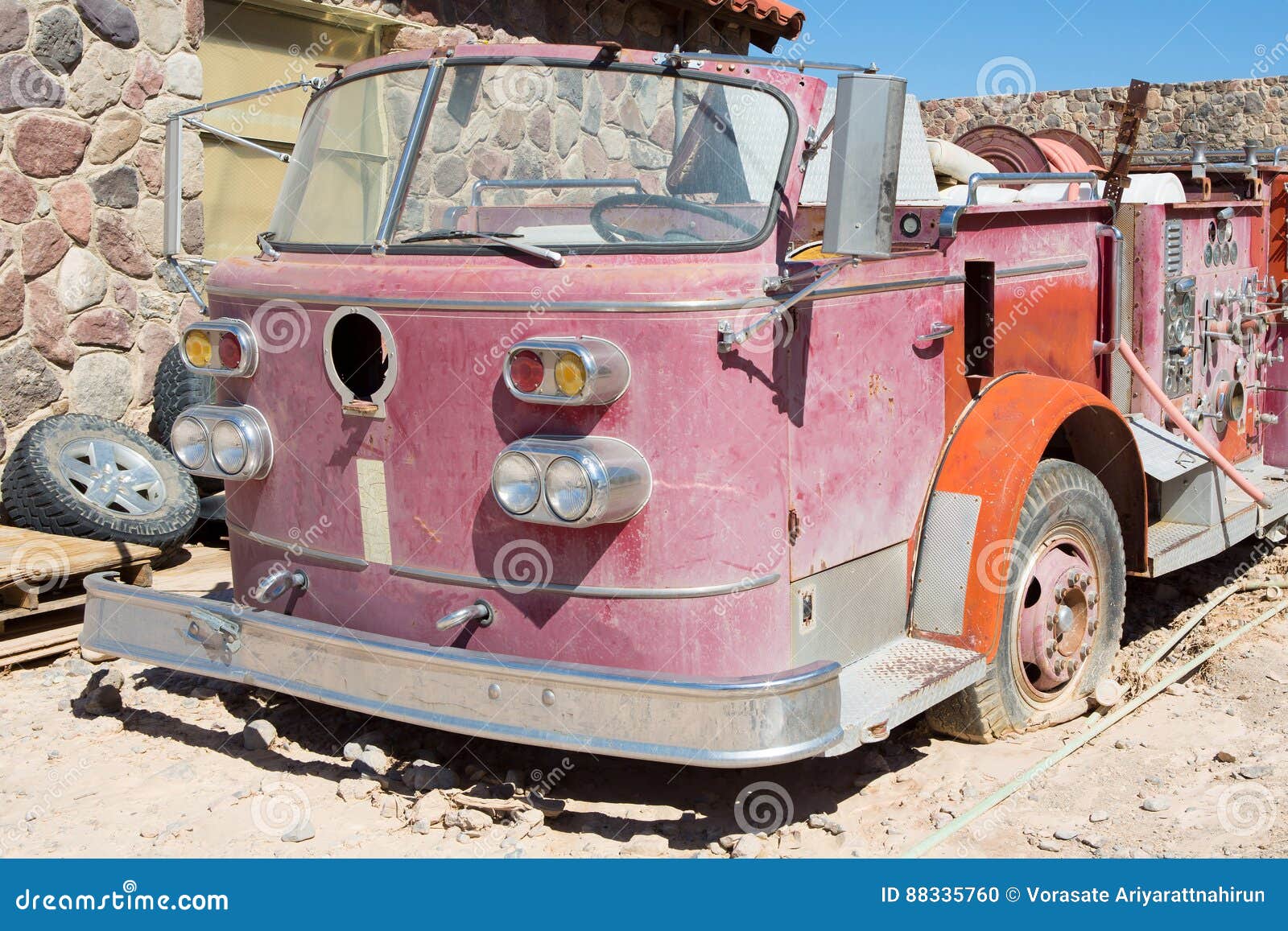 Old rusty fire vehicle stock photo. Image of prypiat - 88335760