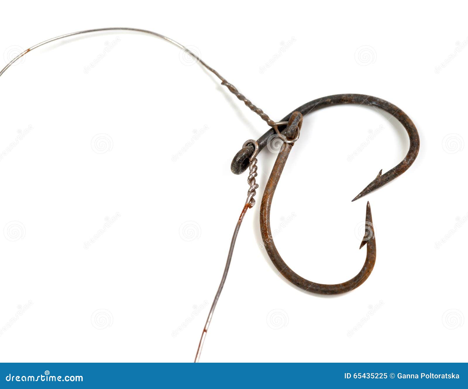 Old Rusty Fish Hooks in Form of Heart Stock Image - Image of gear, fish ...