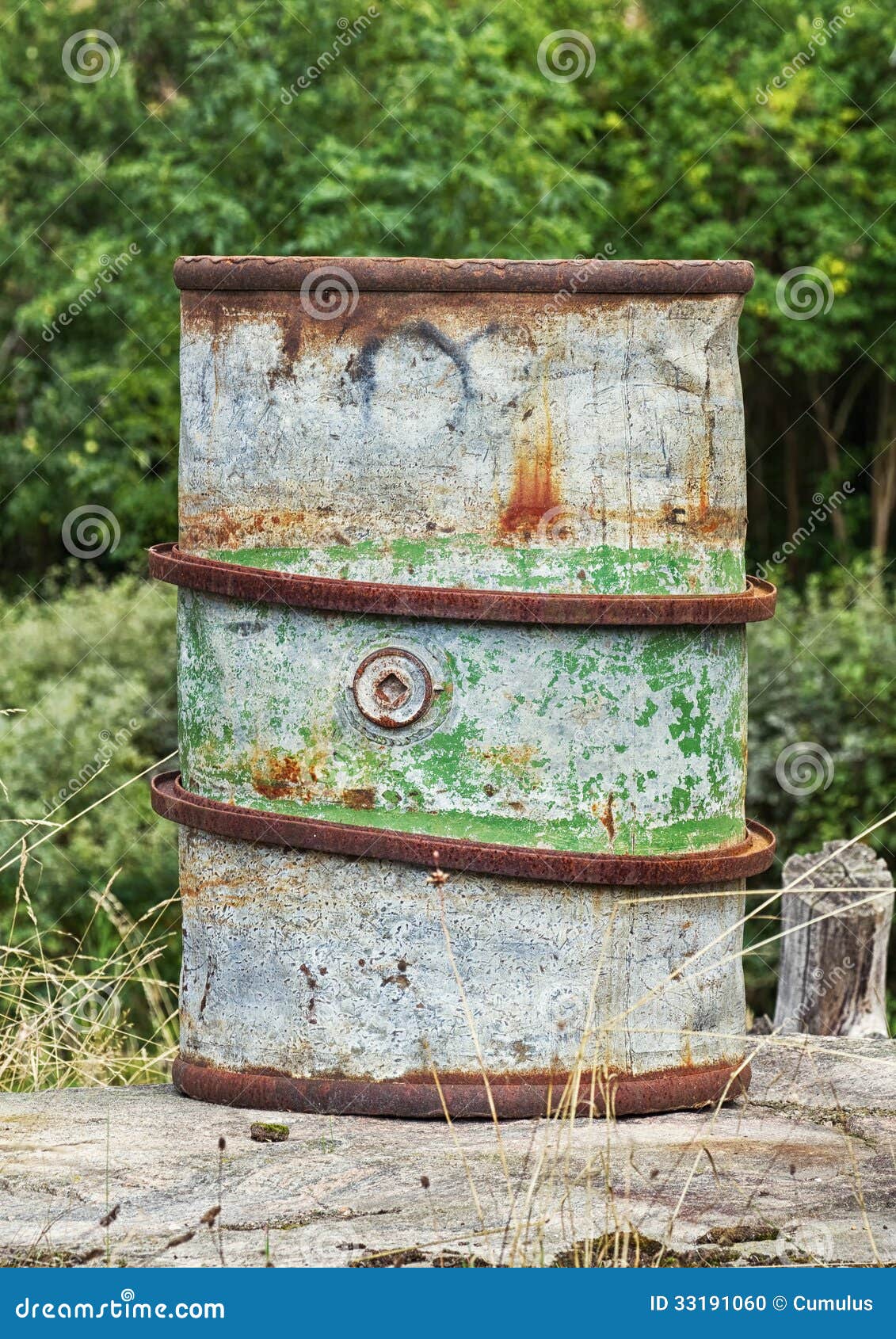 Old rusty fuel barrel. stock photo. Image of petrol, barrel - 33191060