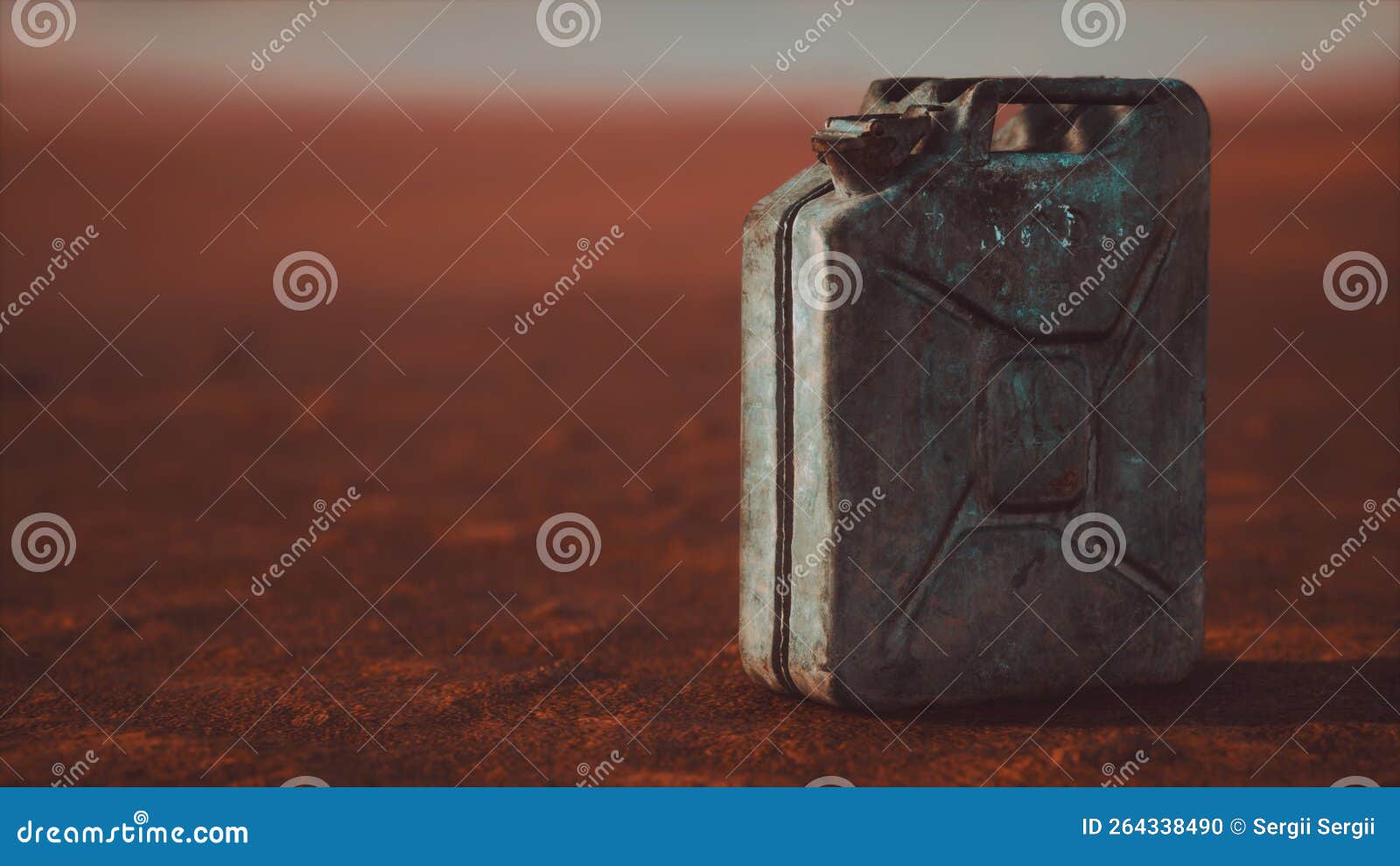 Old Rusty Fuel Canister in the Desert Stock Photo - Image of ecology ...