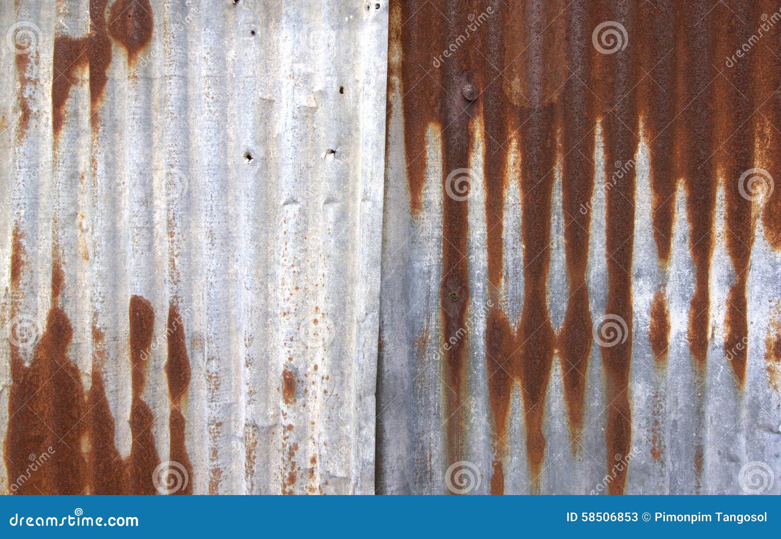 Old rusty galvanized zinc stock image. Image of fence - 58506853