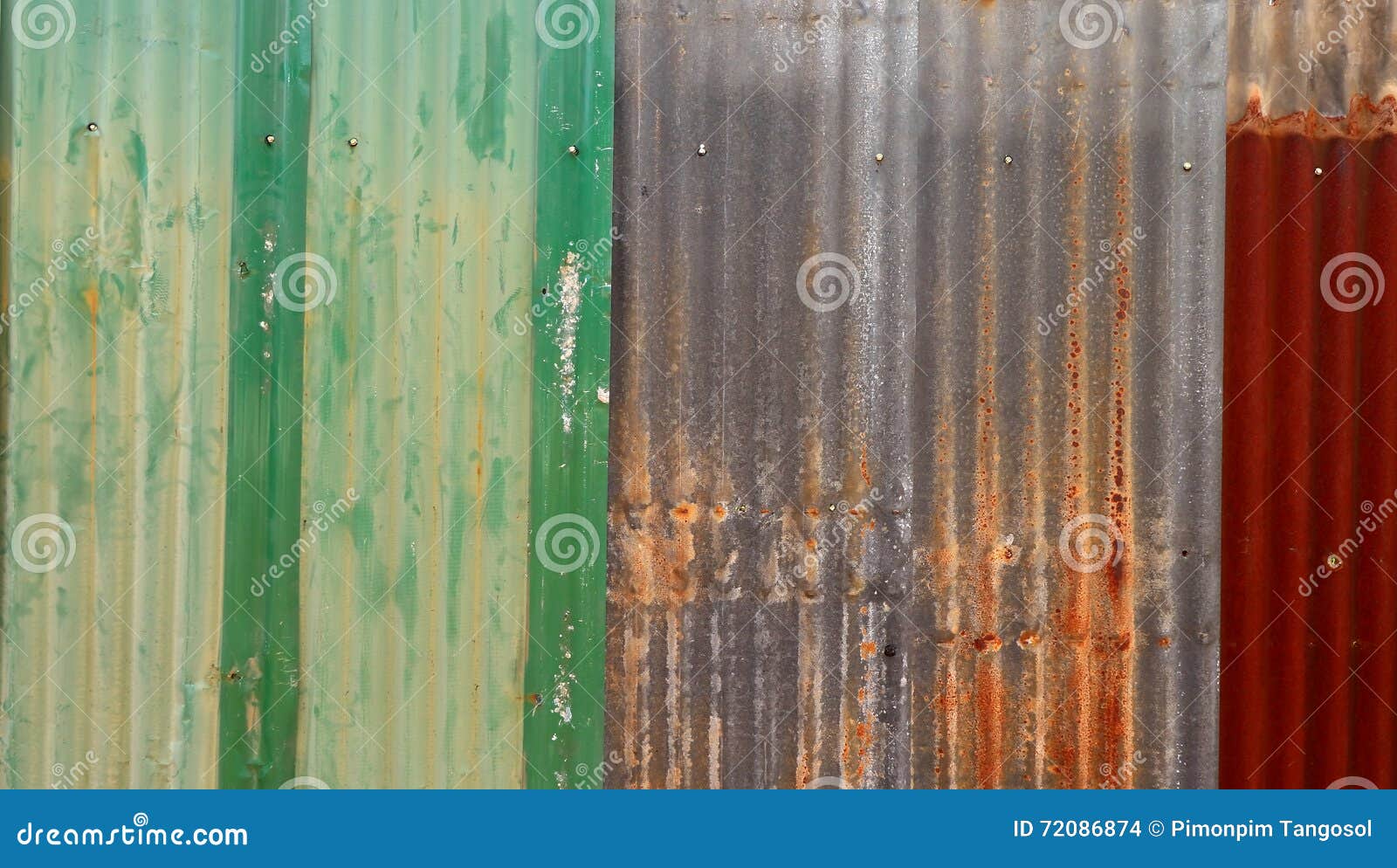Old rusty galvanized zinc stock photo. Image of ripple - 72086874