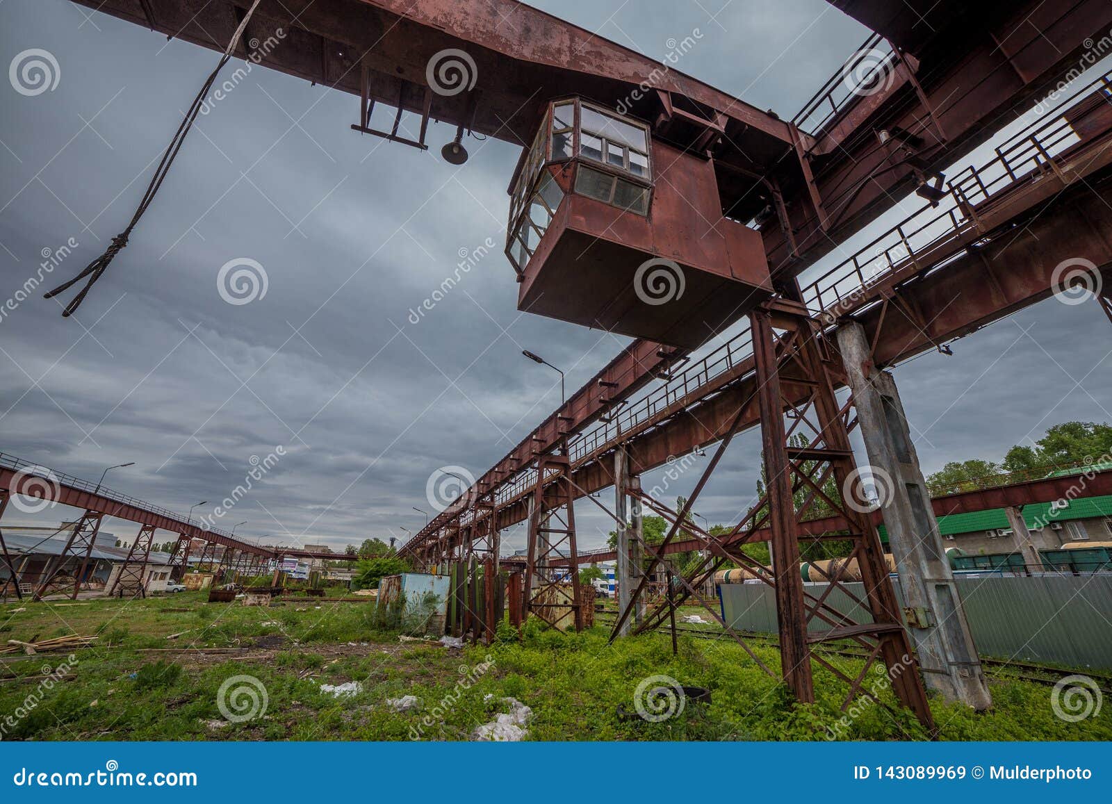 Gantry Ladder On Old Asbestos Roof Stock Image | CartoonDealer.com ...