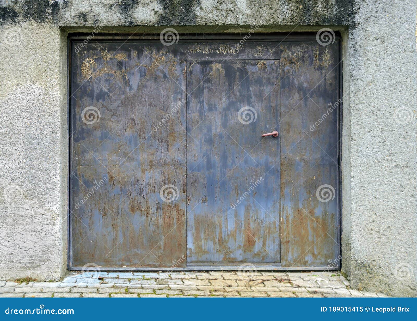 Old rusty garage gate stock image. Image of architecture - 189015415