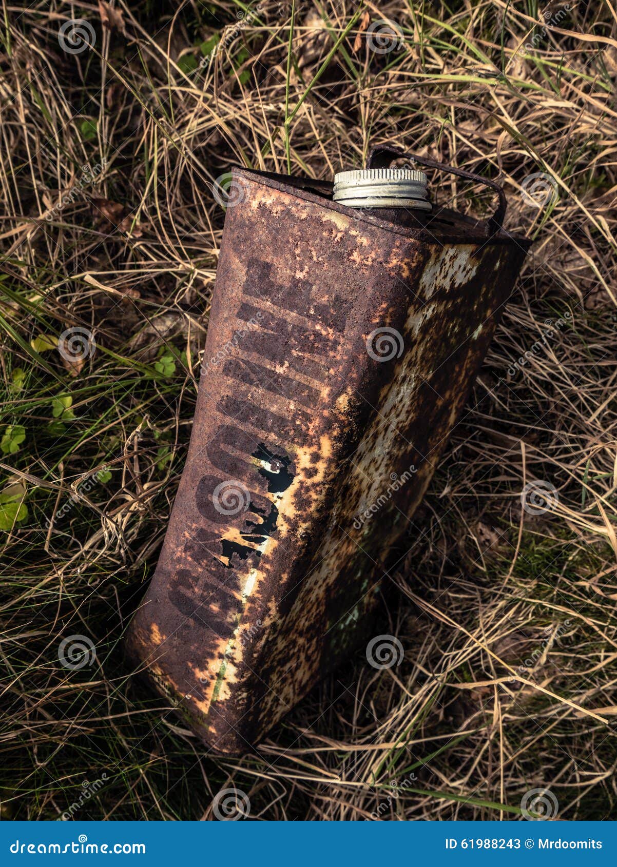 Old Rusty Gasoline Can stock image. Image of jerrycan - 61988243