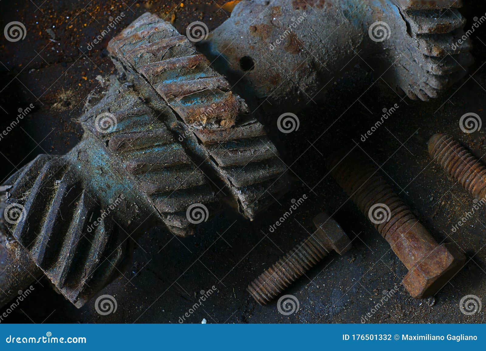 Old rusty gear box car stock photo. Image of industrial - 176501332