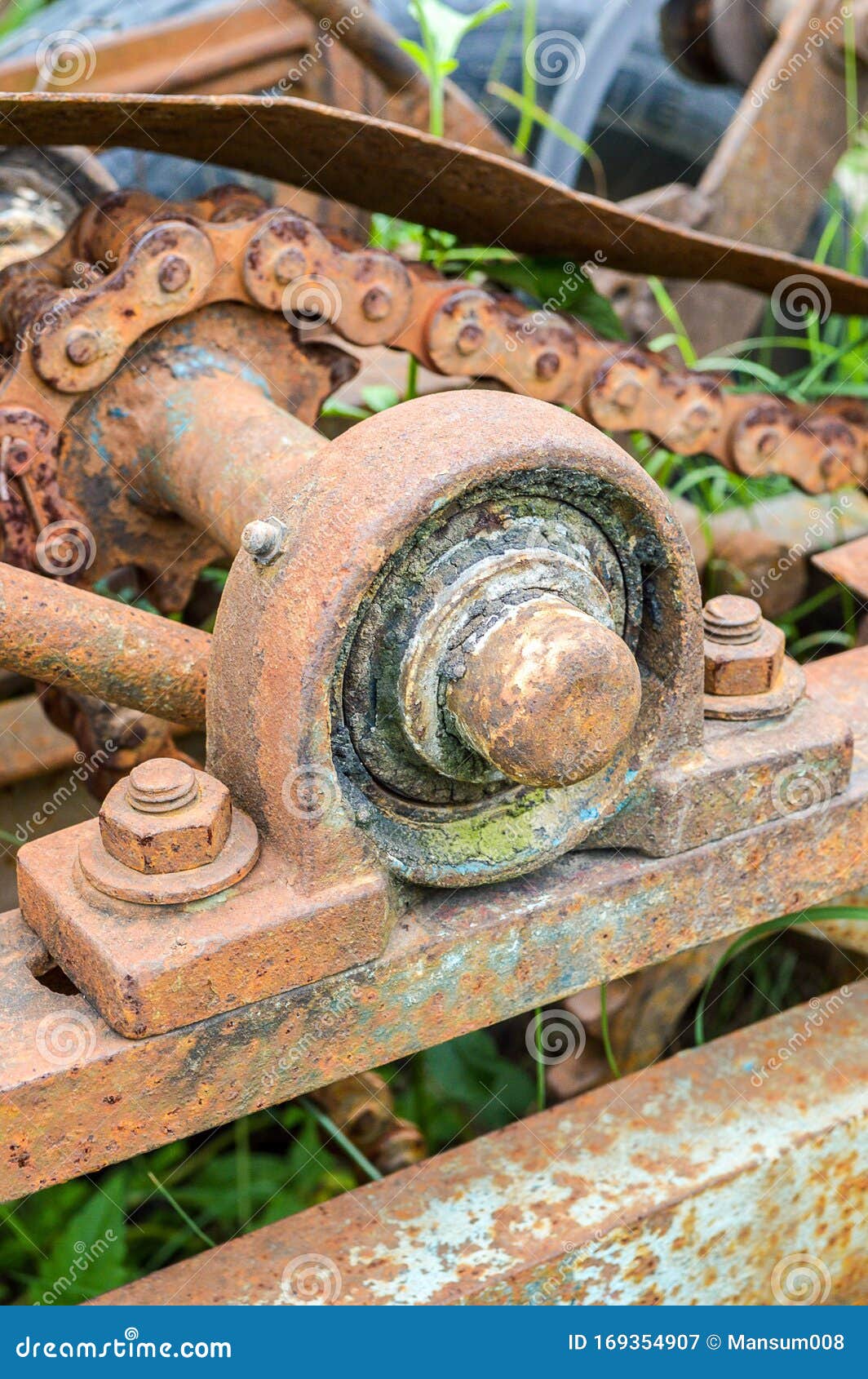 Old rusty gear stock image. Image of wood, engine, machine - 169354907