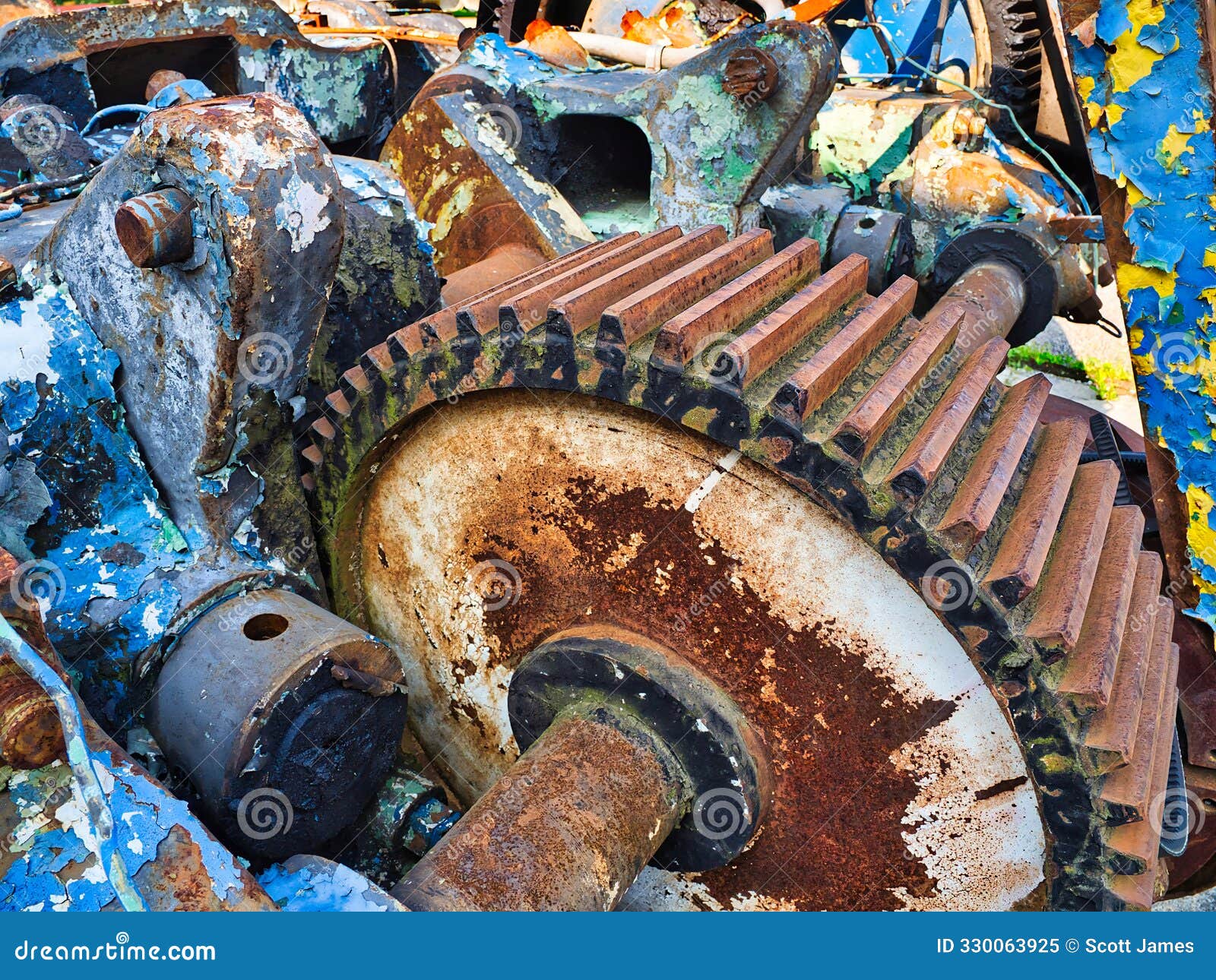 Old gear driven machine stock image. Image of rusted - 330063925