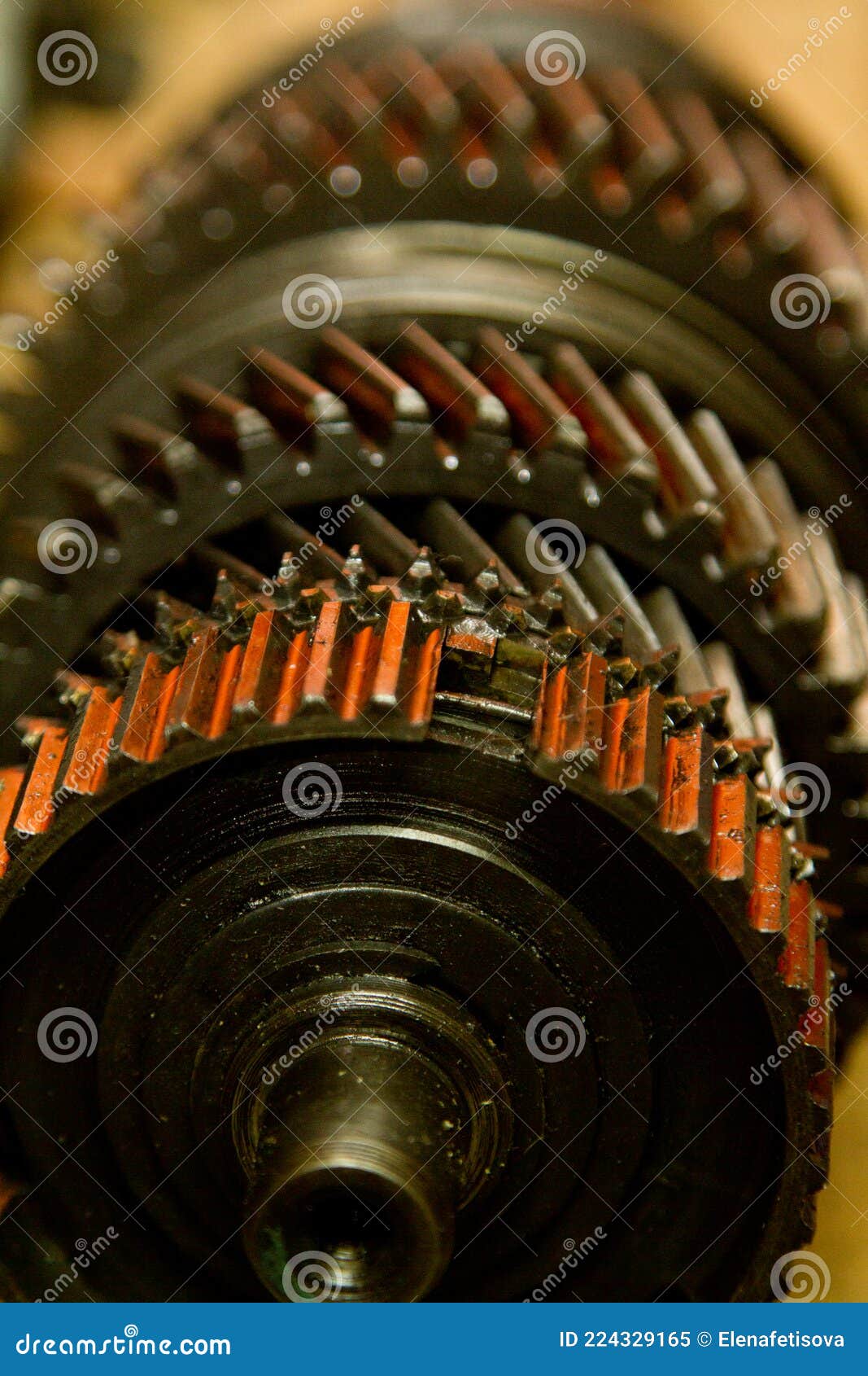 Old Rusty Gear Engine Wheels, Close-up Stock Image - Image of ...