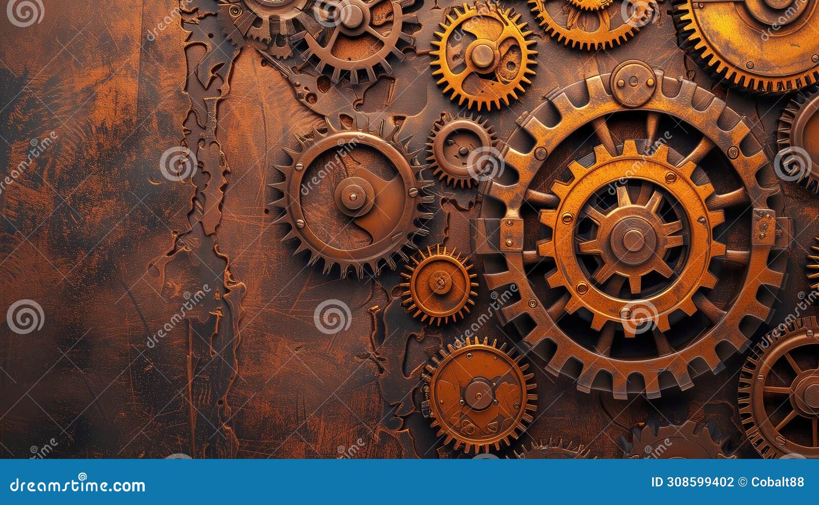Old Rusty Gears As a Technological Background Stock Illustration ...