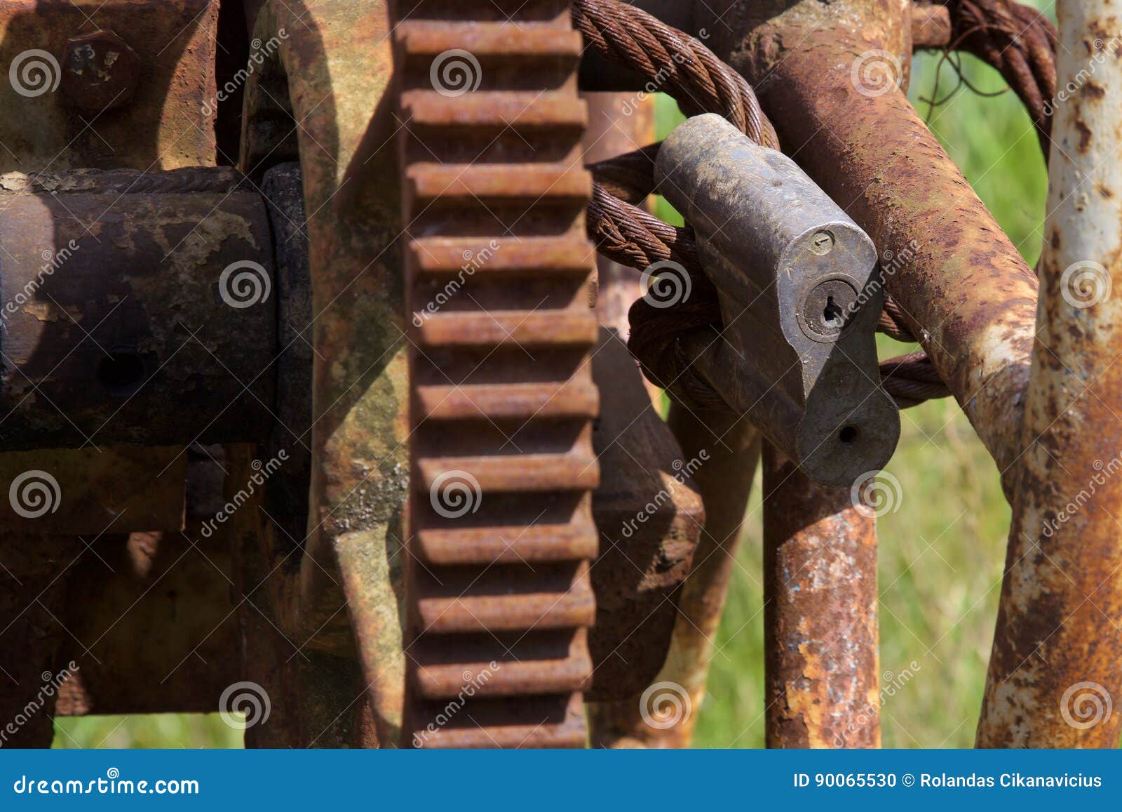 Old rusty gears and cogs stock photo. Image of machinery - 90065530