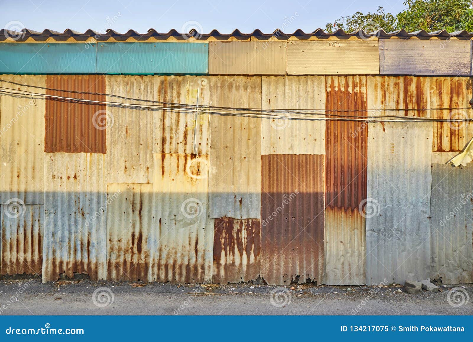 Old Rusty Metal Wall Building Background Stock Image - Image of ...