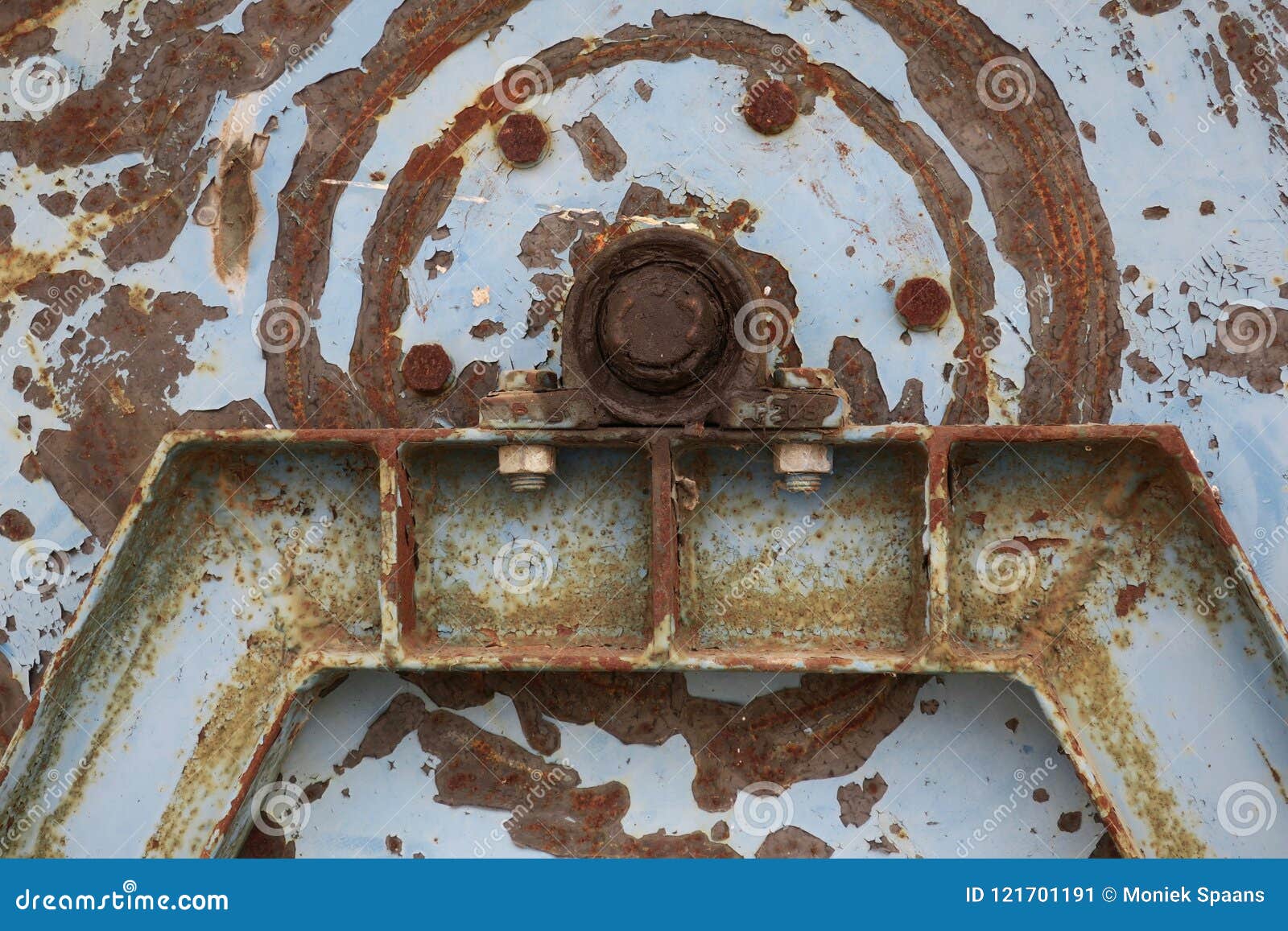 Old Rusty Machine Part with Nut and Bolt Stock Image - Image of bolt ...