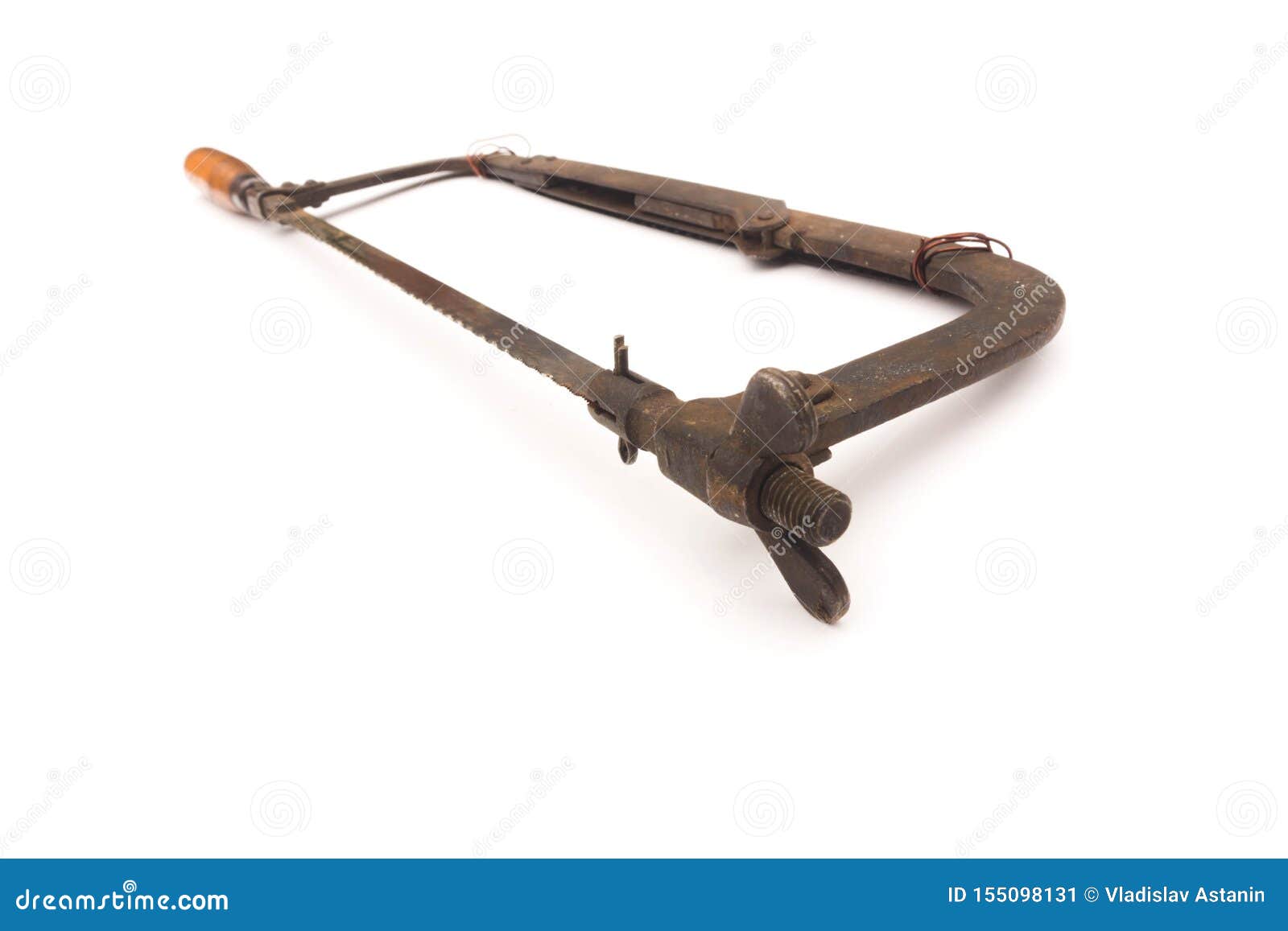 Old Rusty Hacksaw, Isolated on White Background Stock Image - Image of ...