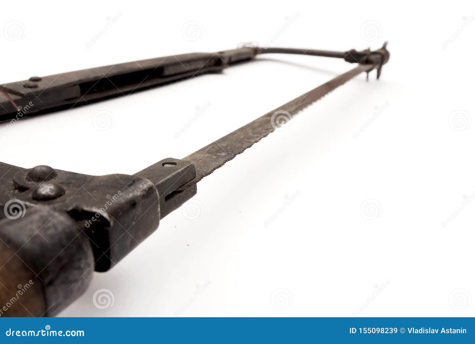 Old Rusty Hacksaw, Isolated on White Background Stock Image - Image of ...