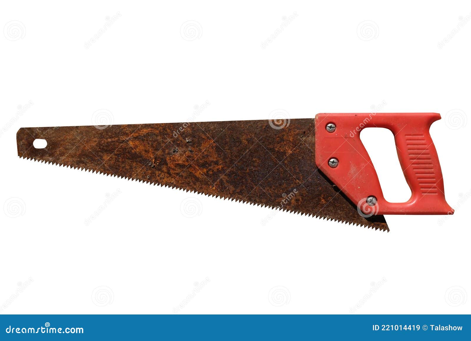 Old Rusty Hacksaw Isolated on White Background Stock Image - Image of ...
